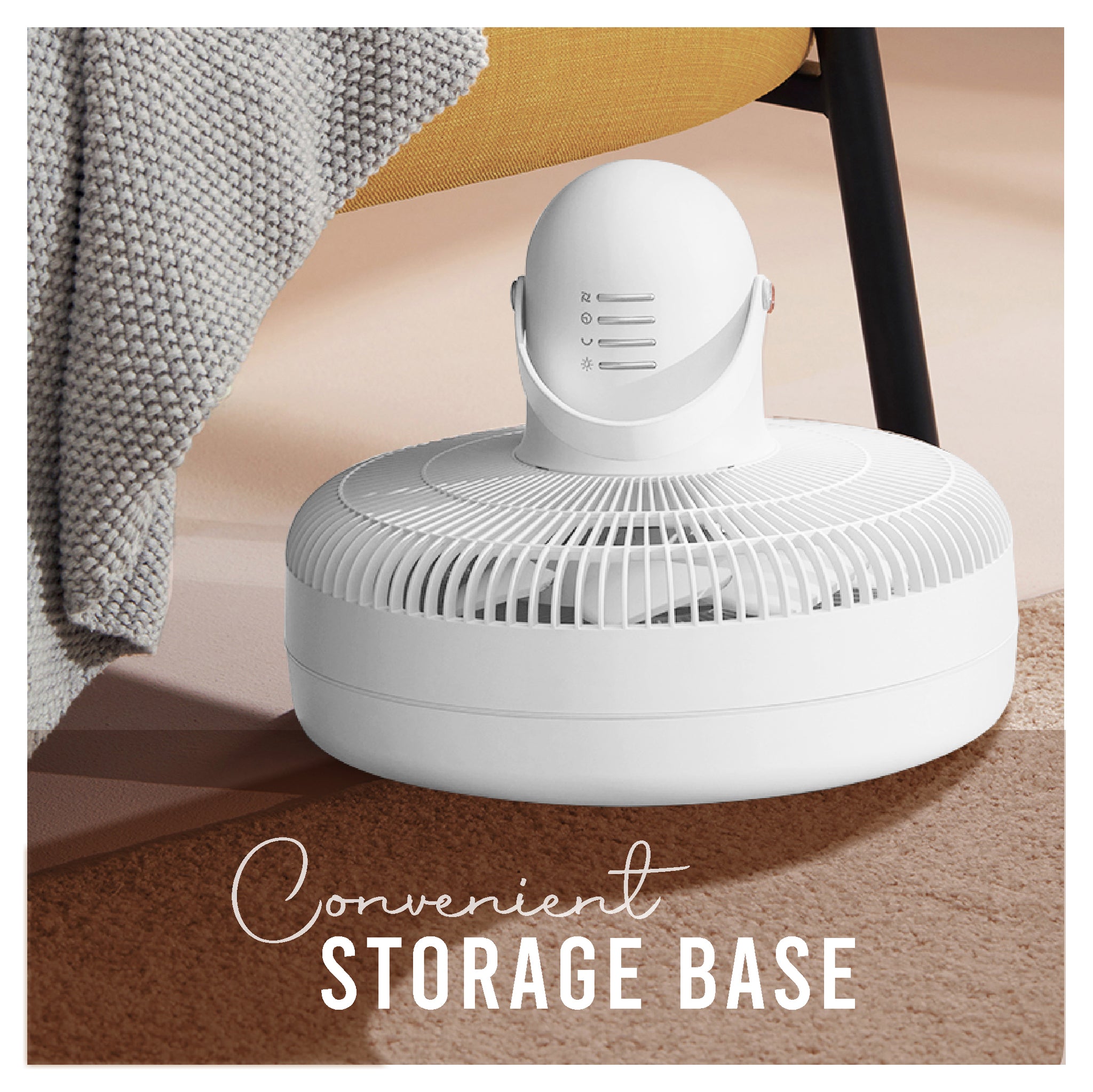 SOUNDTECH SCF-33 Rechargeable Air Circulator Fan, White